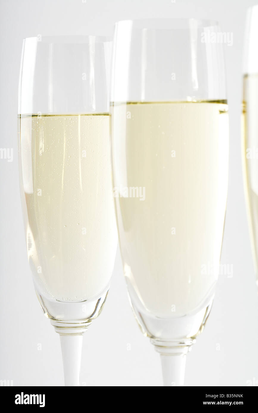 Champagne in glasses, close-up Stock Photo - Alamy