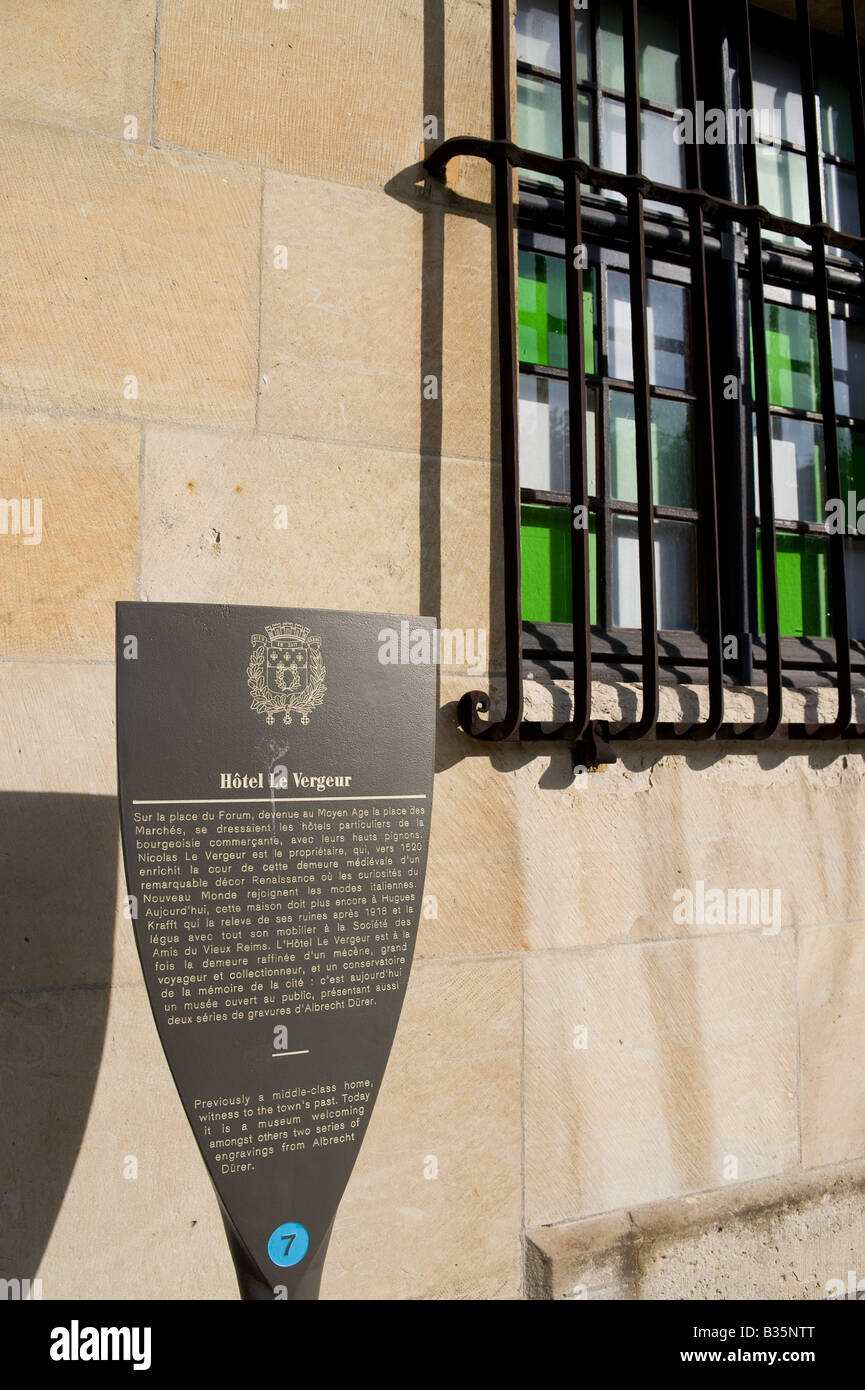 tourist information sign reims france Stock Photo - Alamy
