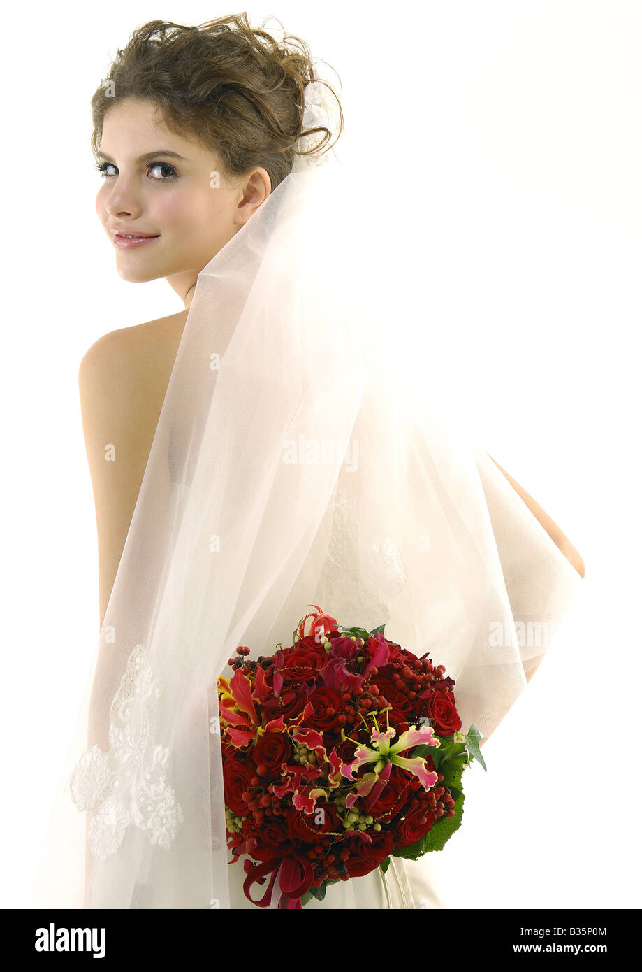 Vertical behind shot bride hi-res stock photography and images - Alamy