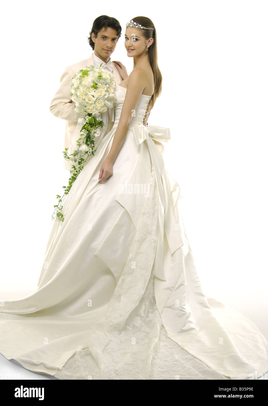 Young wedding couple portrait profile hi-res stock photography and ...
