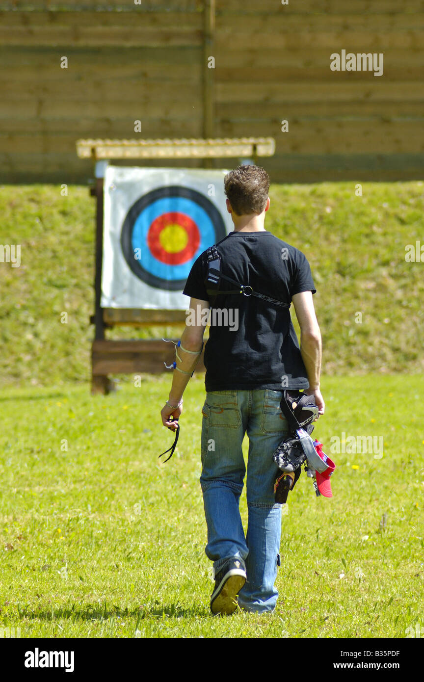 An archer checking his score Stock Photo - Alamy
