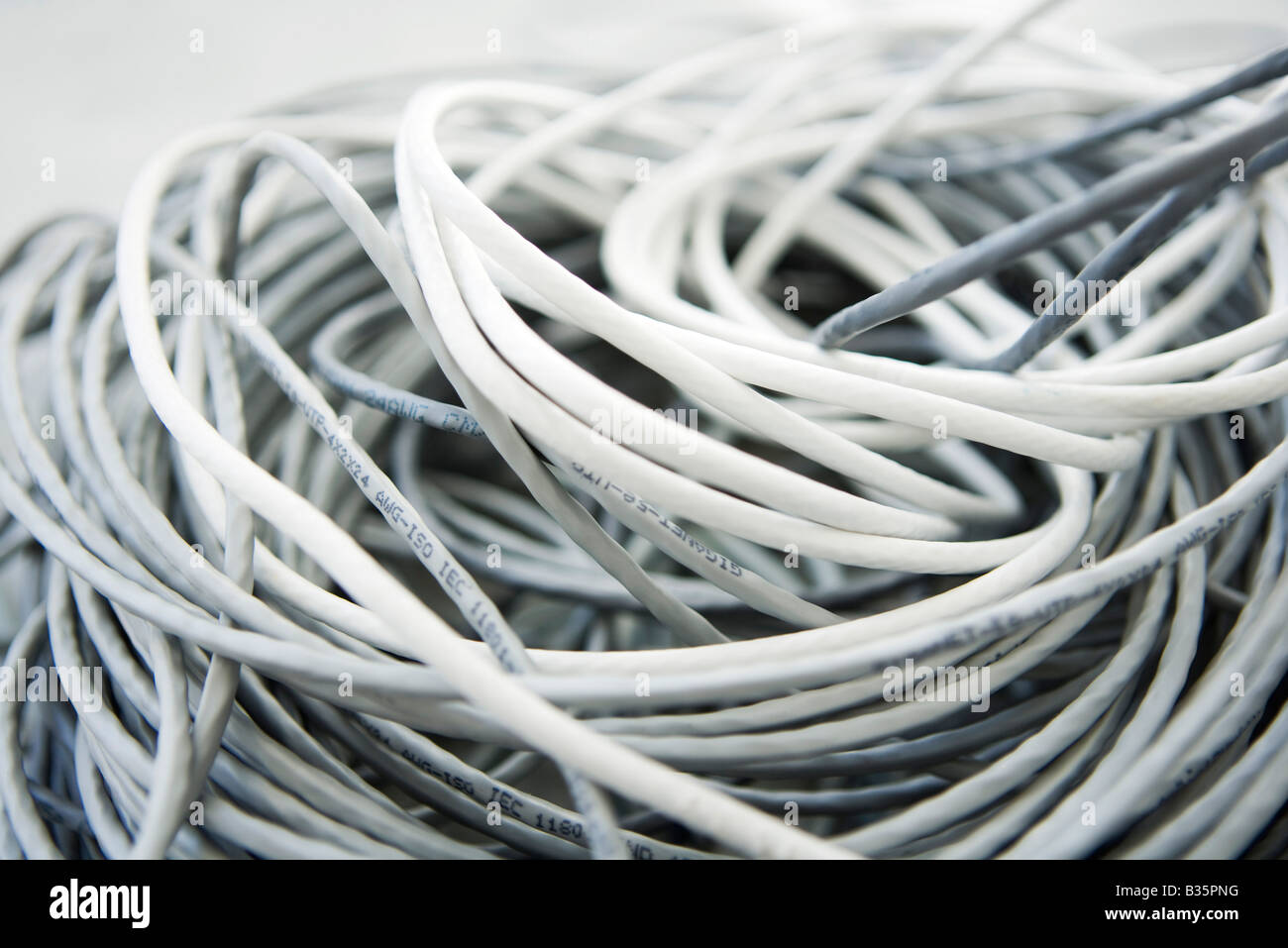 Close up coiled cables hi-res stock photography and images - Alamy