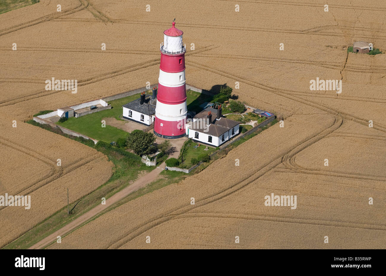 aerial view of happisburgh lighthouse, norfolk, england Stock Photo - Alamy