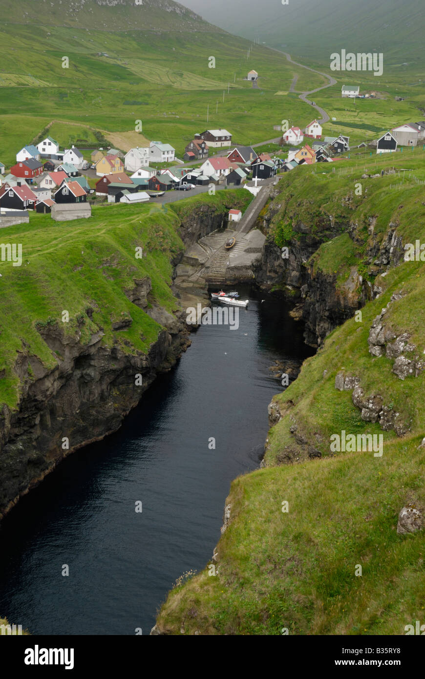 Gjógv Faroe Islands Stock Photo - Alamy