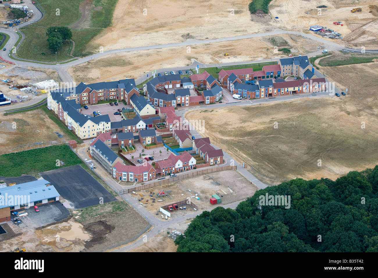 Aerial View Construction Housing Development Stock Photos & Aerial View ...