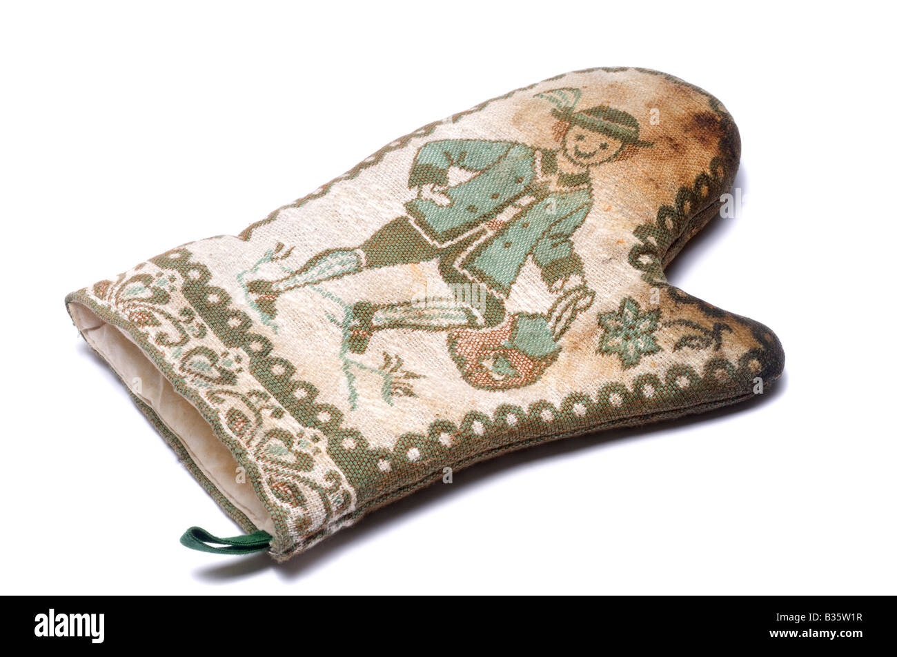 Burnt and singed oven glove Stock Photo - Alamy