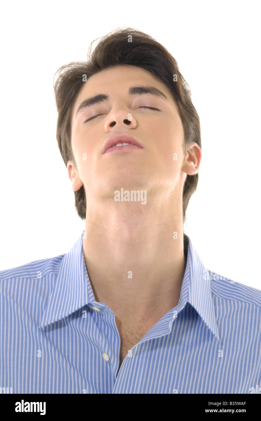 Eyes closed thinking hi-res stock photography and images - Alamy