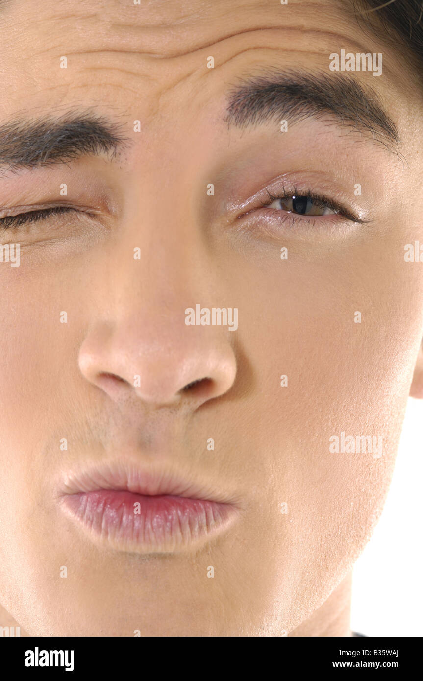 Close up male lips making hi-res stock photography and images - Alamy