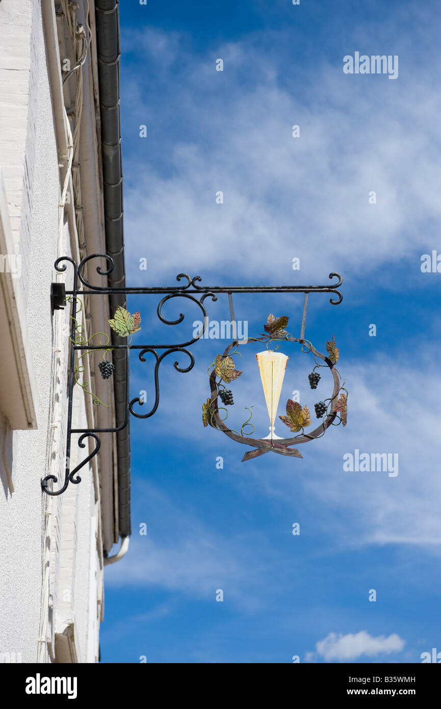 Wrought iron champagne glass sign hi-res stock photography and images ...