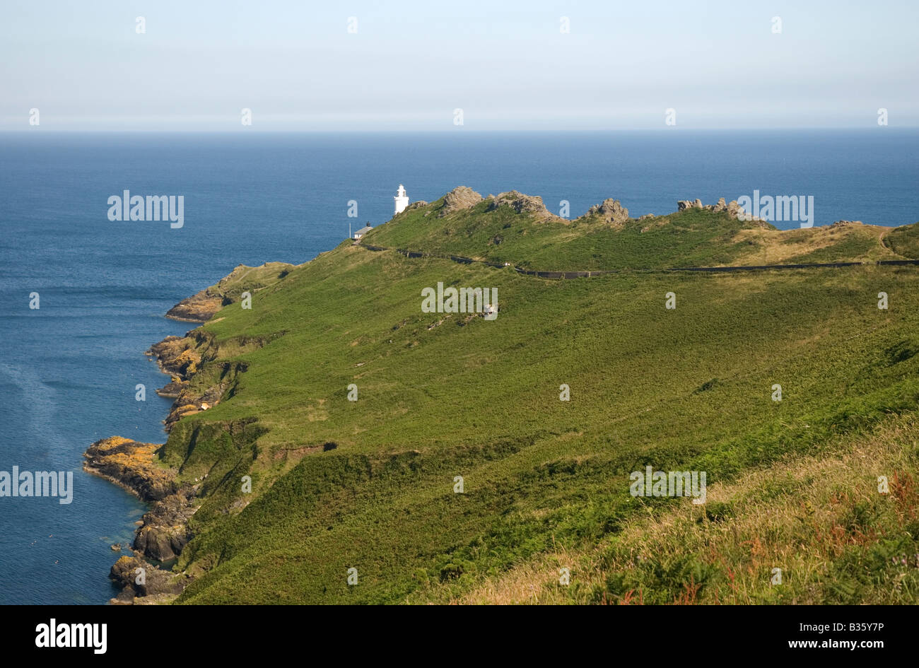 Start Point Lighthouse Torcross South Hams Devon England Stock Photo ...