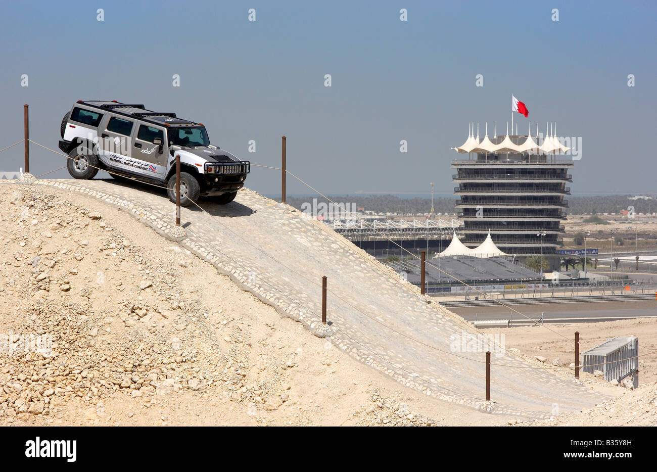 Hummer H2 negotiates the desert off road course at the Bahrain ...