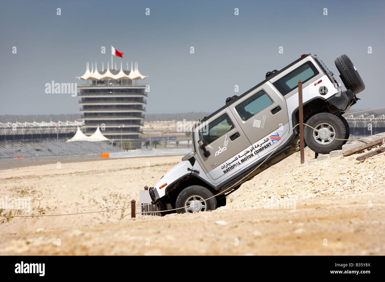 Hummer H2 negotiates the desert off road course at the Bahrain ...