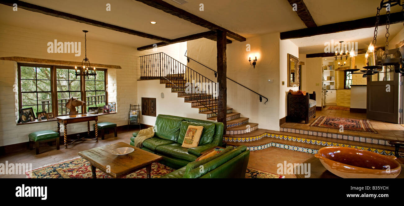 Spanish Style Living Room Stock Photo - Alamy