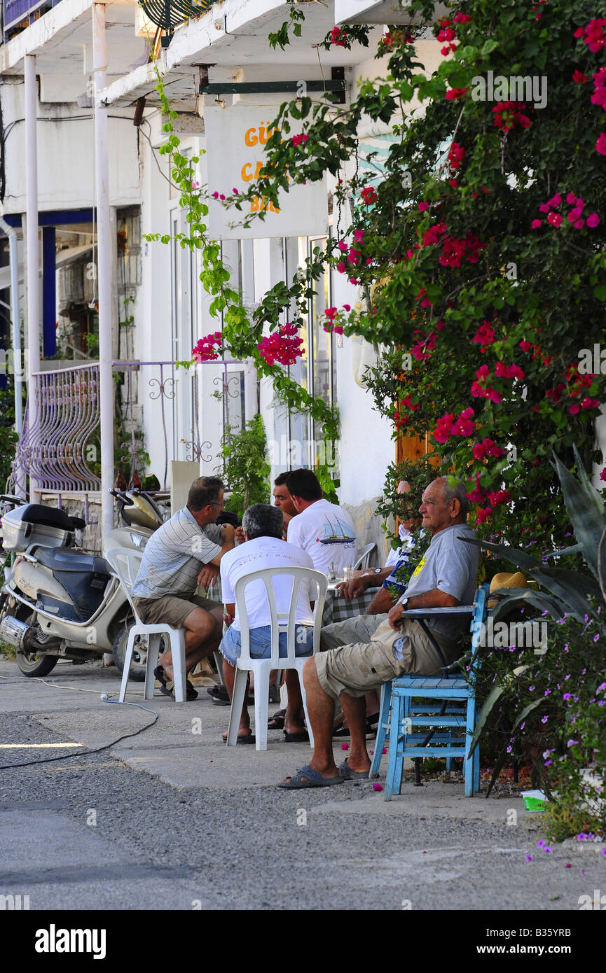 Local people sitting drinking tea Stock Photo - Alamy
