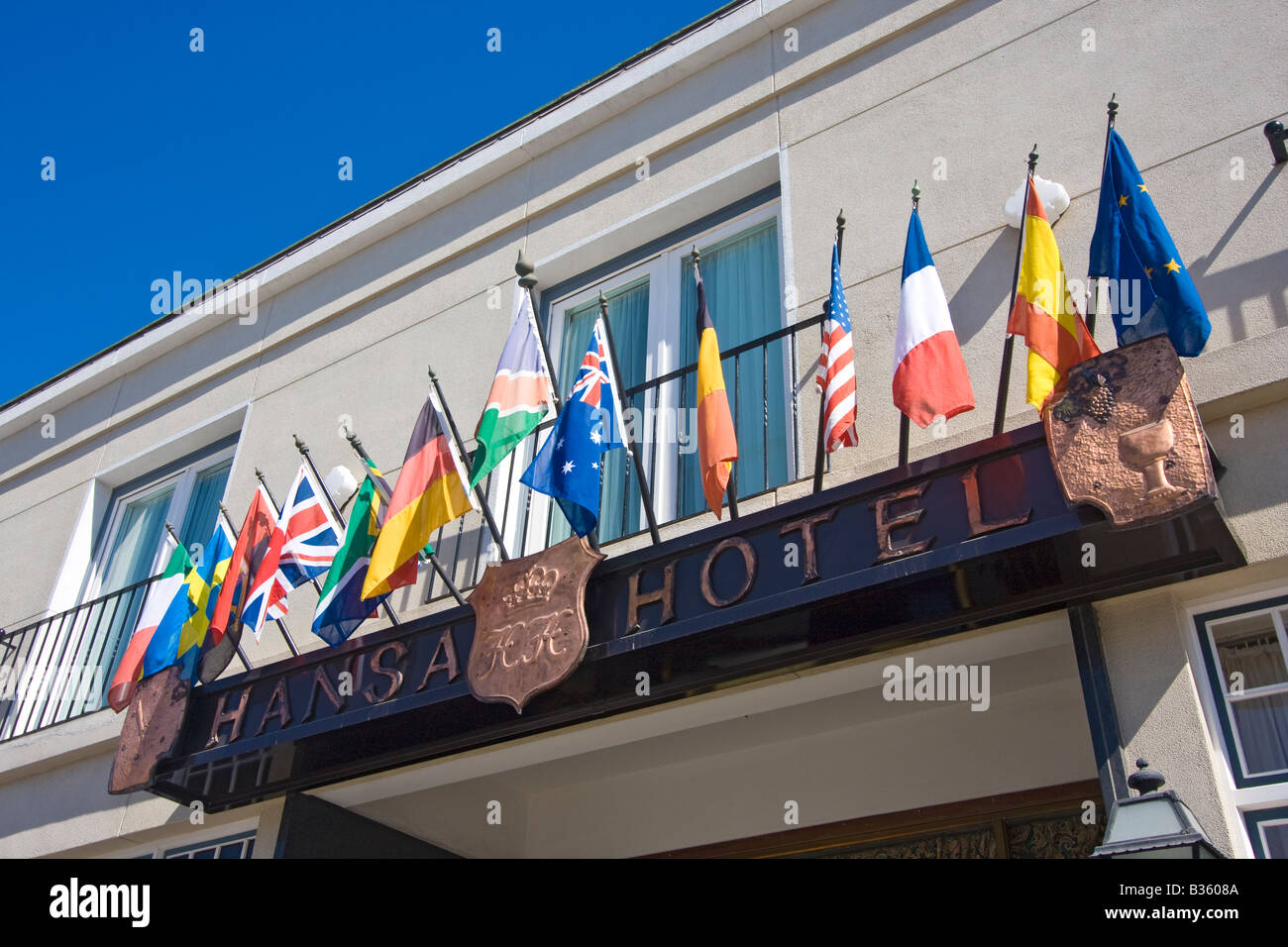 German style architecture of Swakopmund coastal Namibia town popular ...