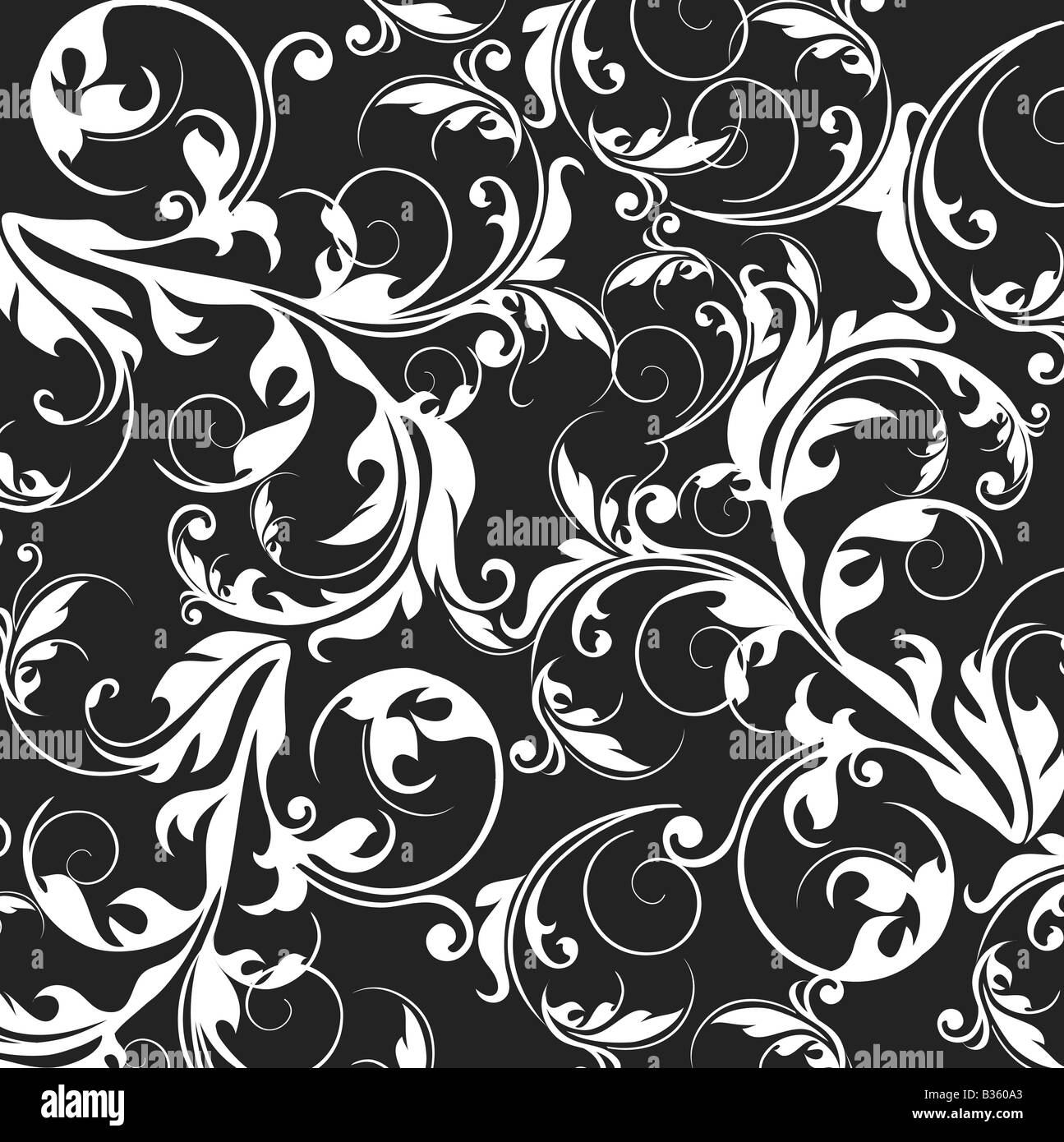 Black And White Scroll Patterns