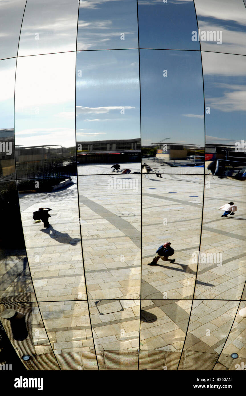 reflections in the futuristic architecture of At Bristol Planetarium ...