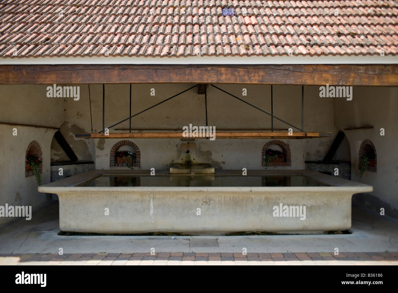 old outdoor village laundry building Hautvillers France Stock Photo - Alamy