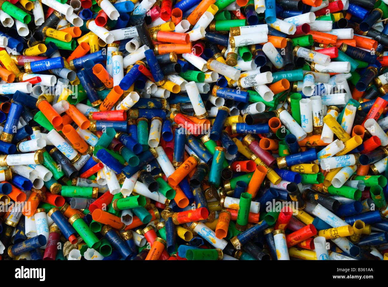 A colourful collection of used shotgun cartridges Stock Photo - Alamy