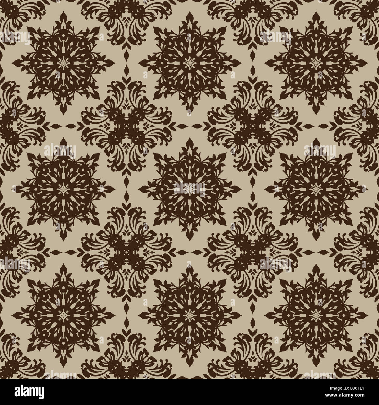 beige illustrated seamless repeating wallpaper design Stock Photo - Alamy