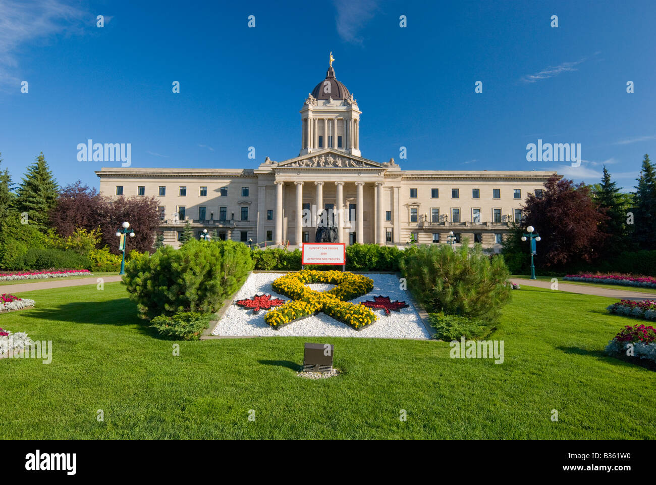 the exterior of the Manitoba Legislative buildings in Winnipeg Manitoba ...