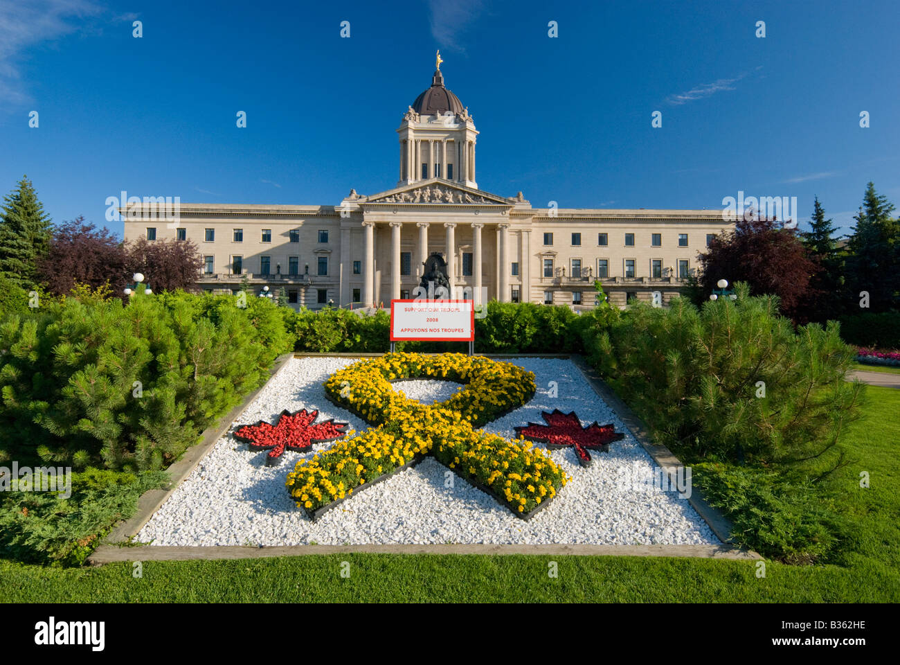 the exterior of the Manitoba Legislative buildings in Winnipeg Manitoba ...