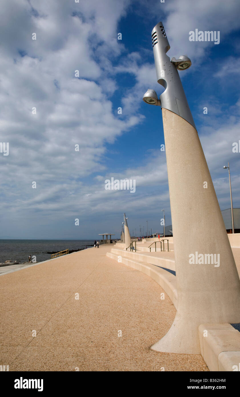Modern light on the Promenade at Cleveleys Stock Photo - Alamy