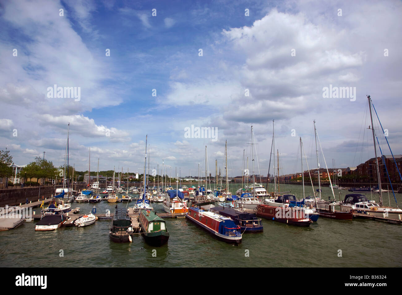 Marina at Preston Riversway Docklands Stock Photo - Alamy