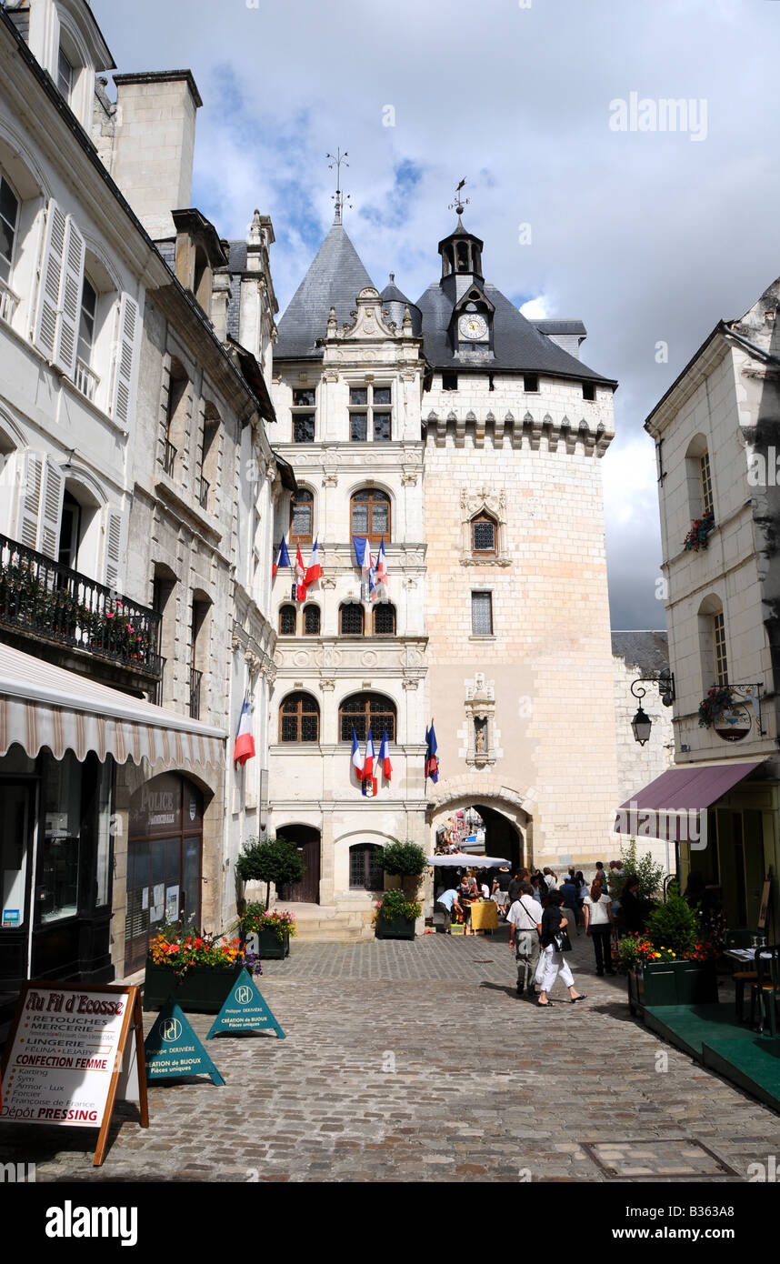 Town centre street, Loches, France Stock Photo - Alamy