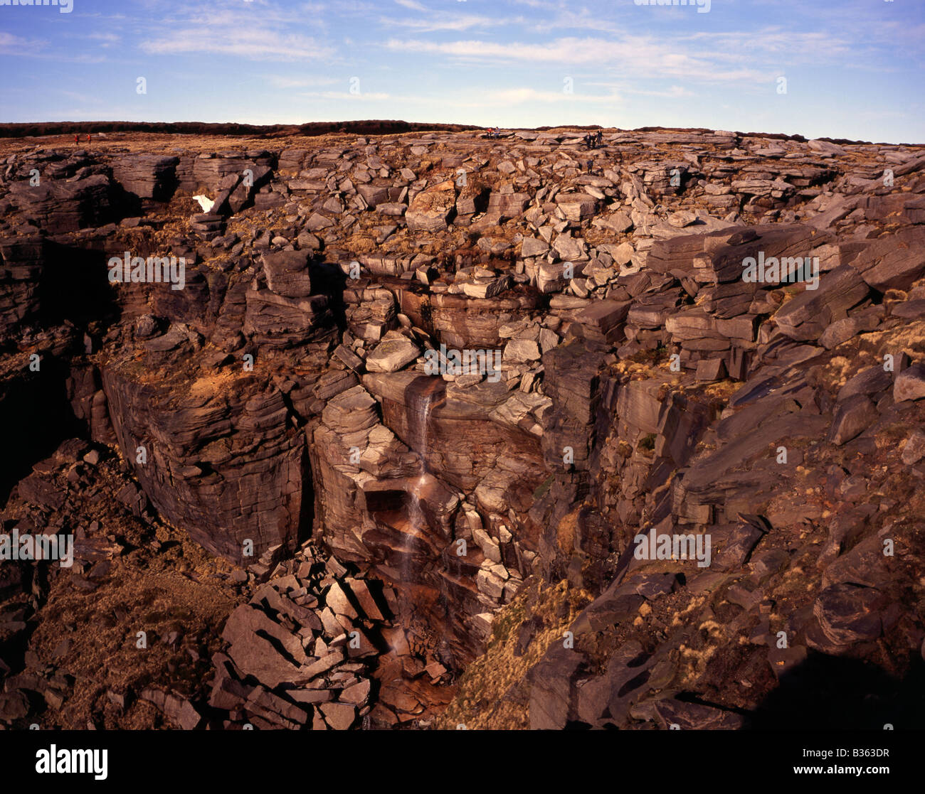 Kinder Downfall, Kinder Scout, Peak District National Park, Derbyshire ...