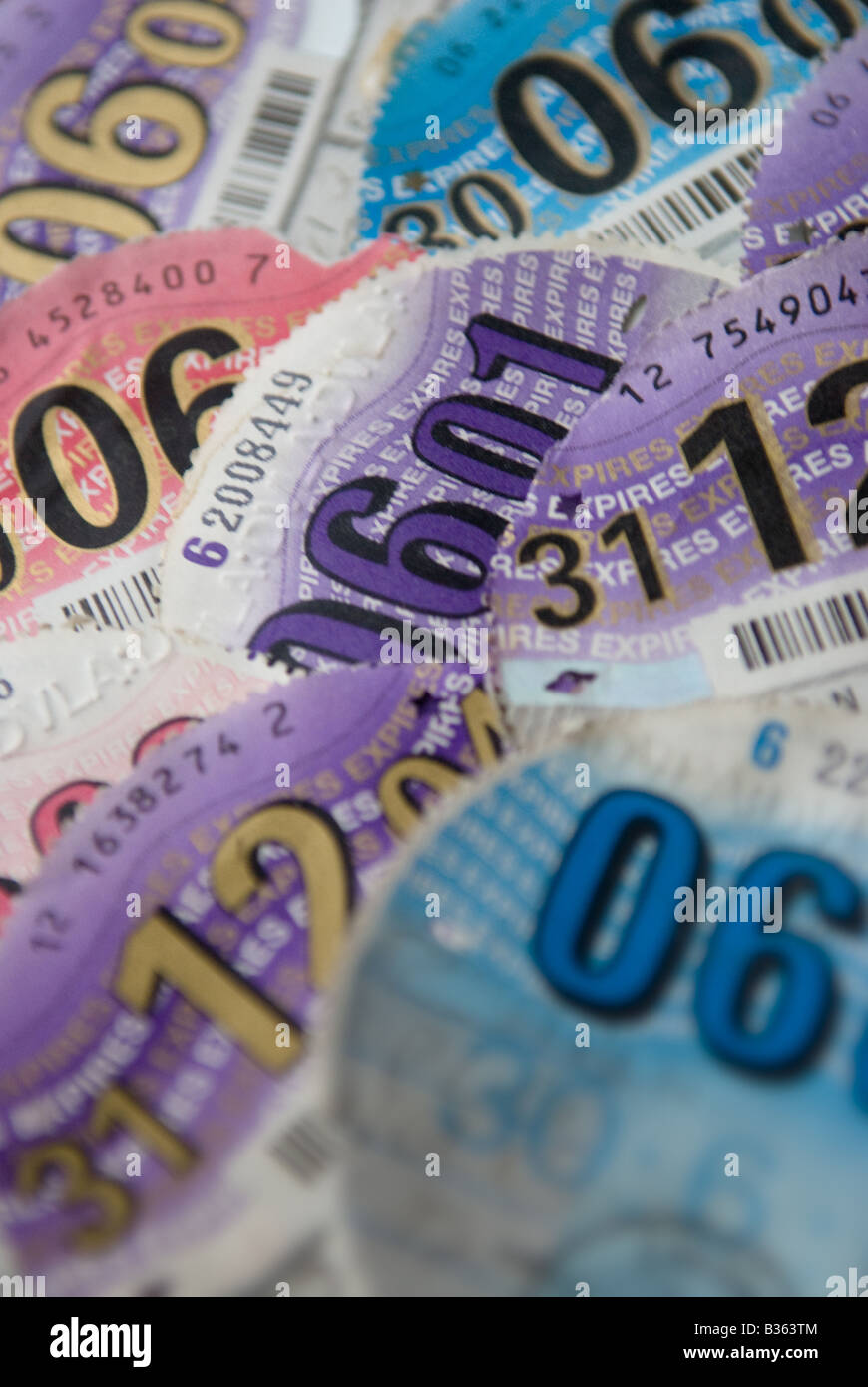 Road tax discs hi-res stock photography and images - Alamy