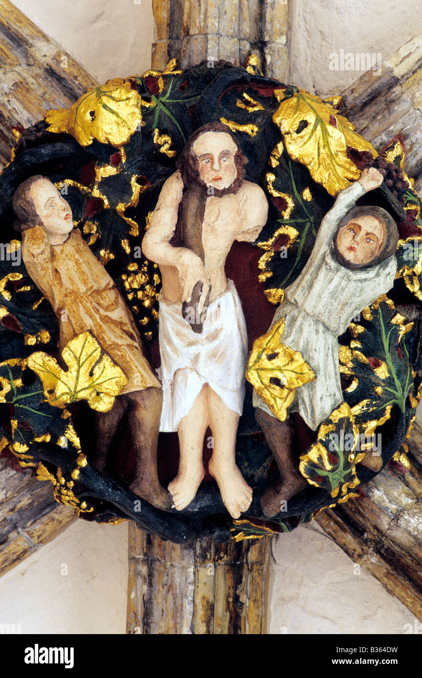 Norwich Cathedral cloisters Medieval Roof Boss stone carving figures ...
