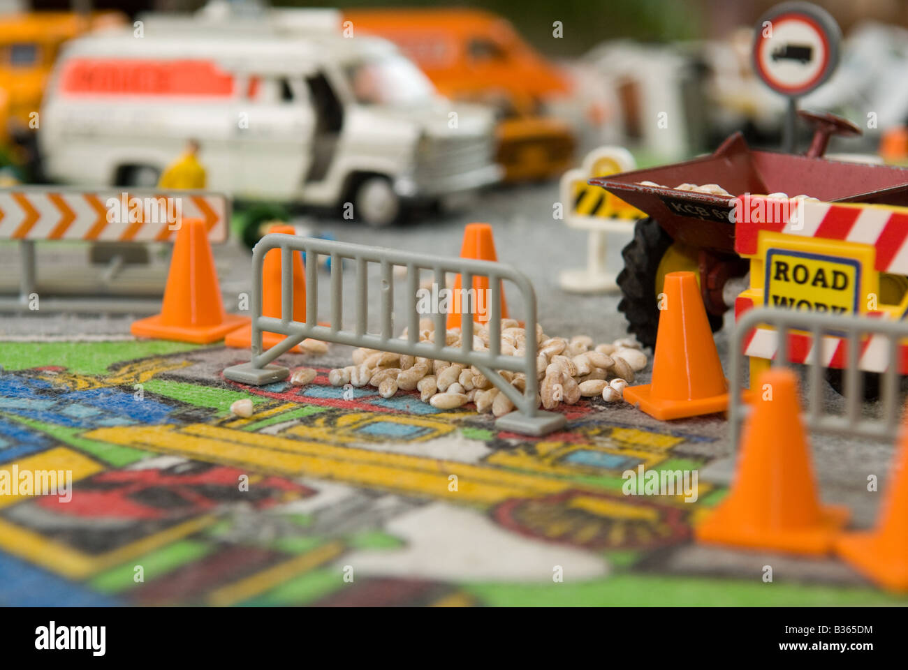Roadwork construction Roadworks Stock Photo - Alamy