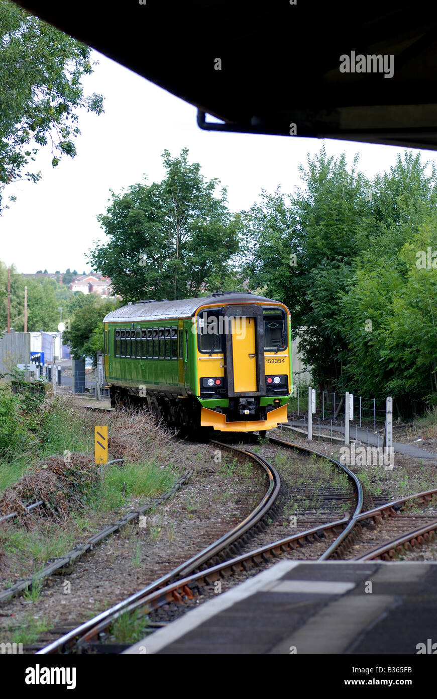 Train leaving Stourbridge Junction station for Stourbridge Town, West ...