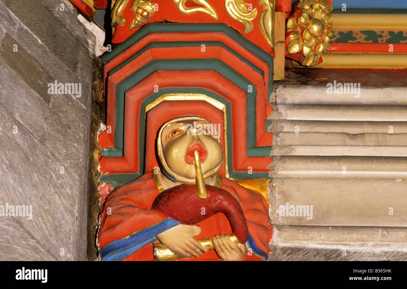 Beverley St Mary's Church stone carving Medieval musician musical ...