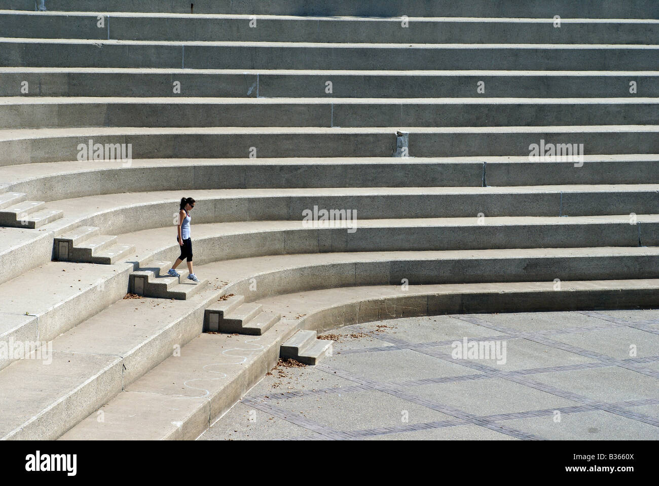 Walking down Cement Steps Stock Photo - Alamy
