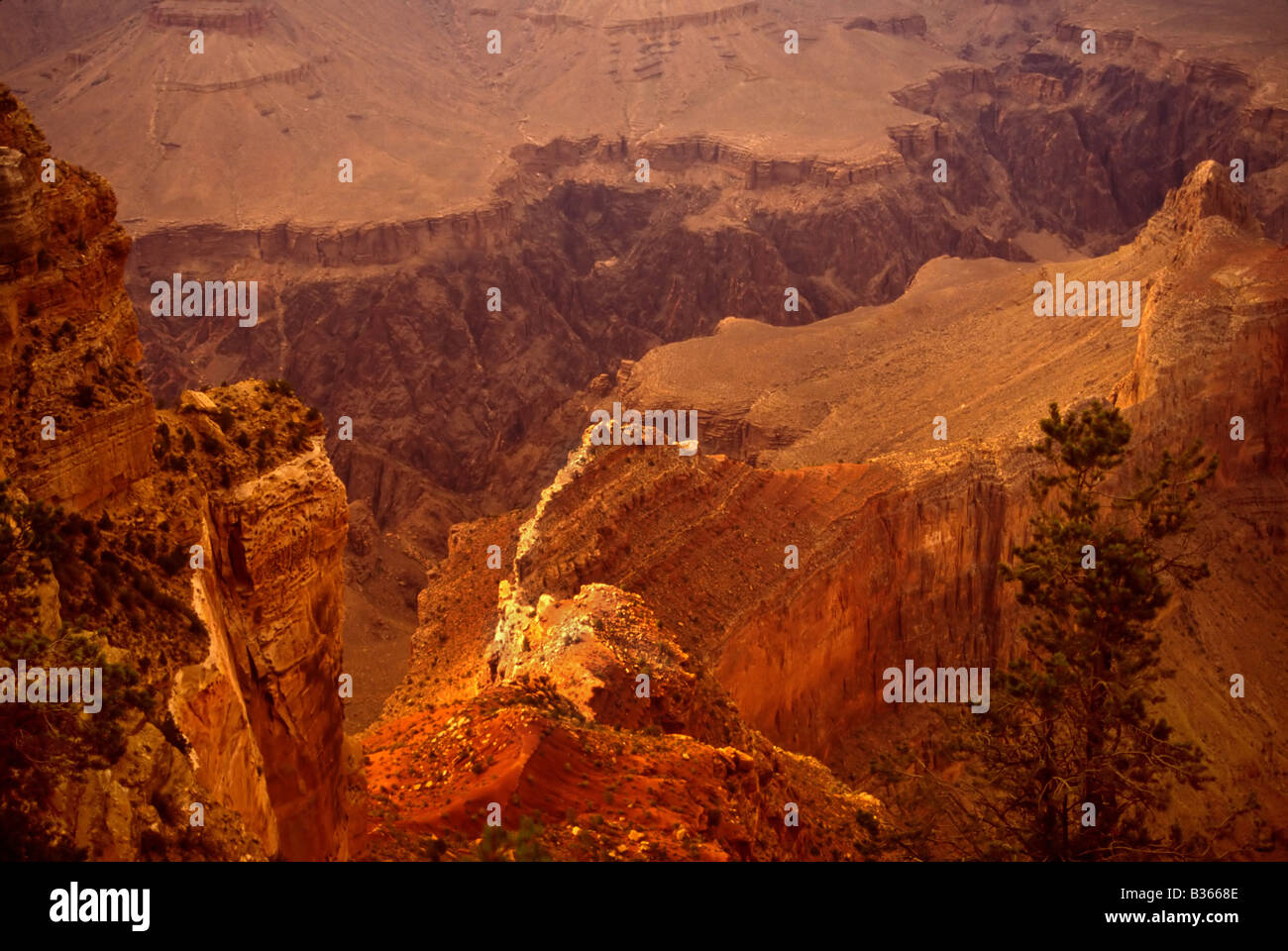 VIEW OF GRAND CANYON FROM THE SOUTH RIM IN GRAND CANYON NATIONAL PARK ...