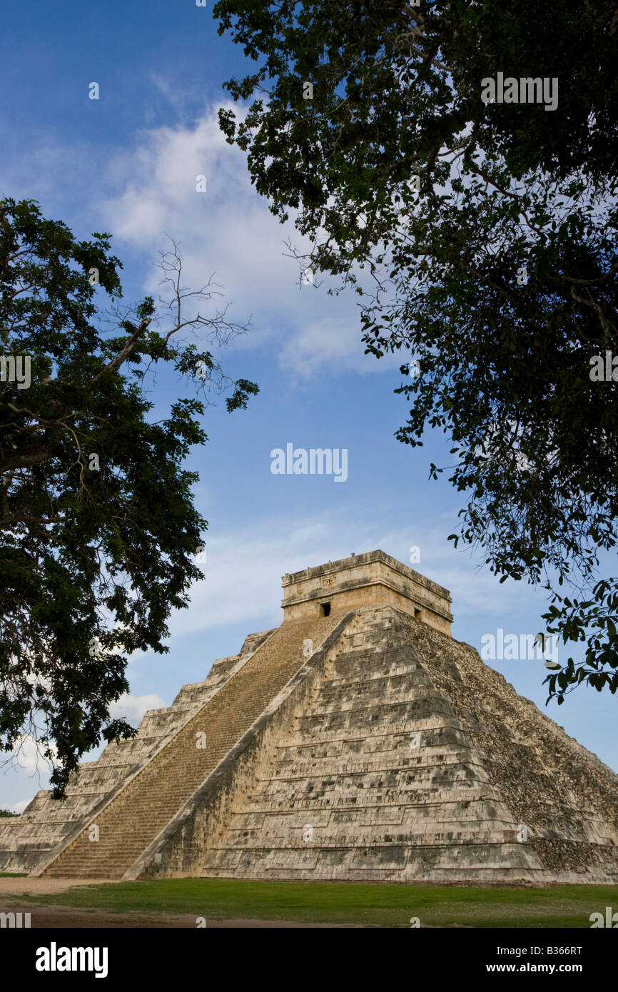 El Castillo Pyramid of Kukulcan or "The Castle" at the Mayan ...