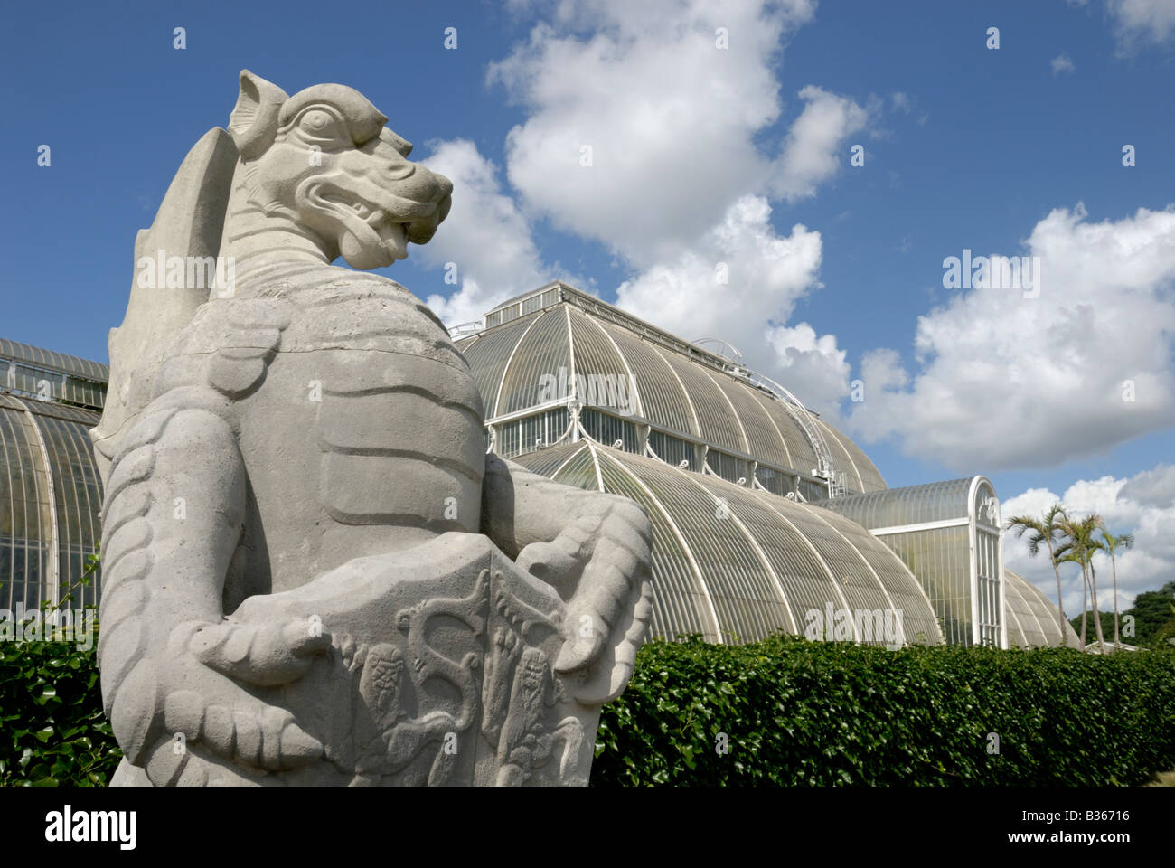 England, London, sculpture representing one o the ten heraldic Queen's ...