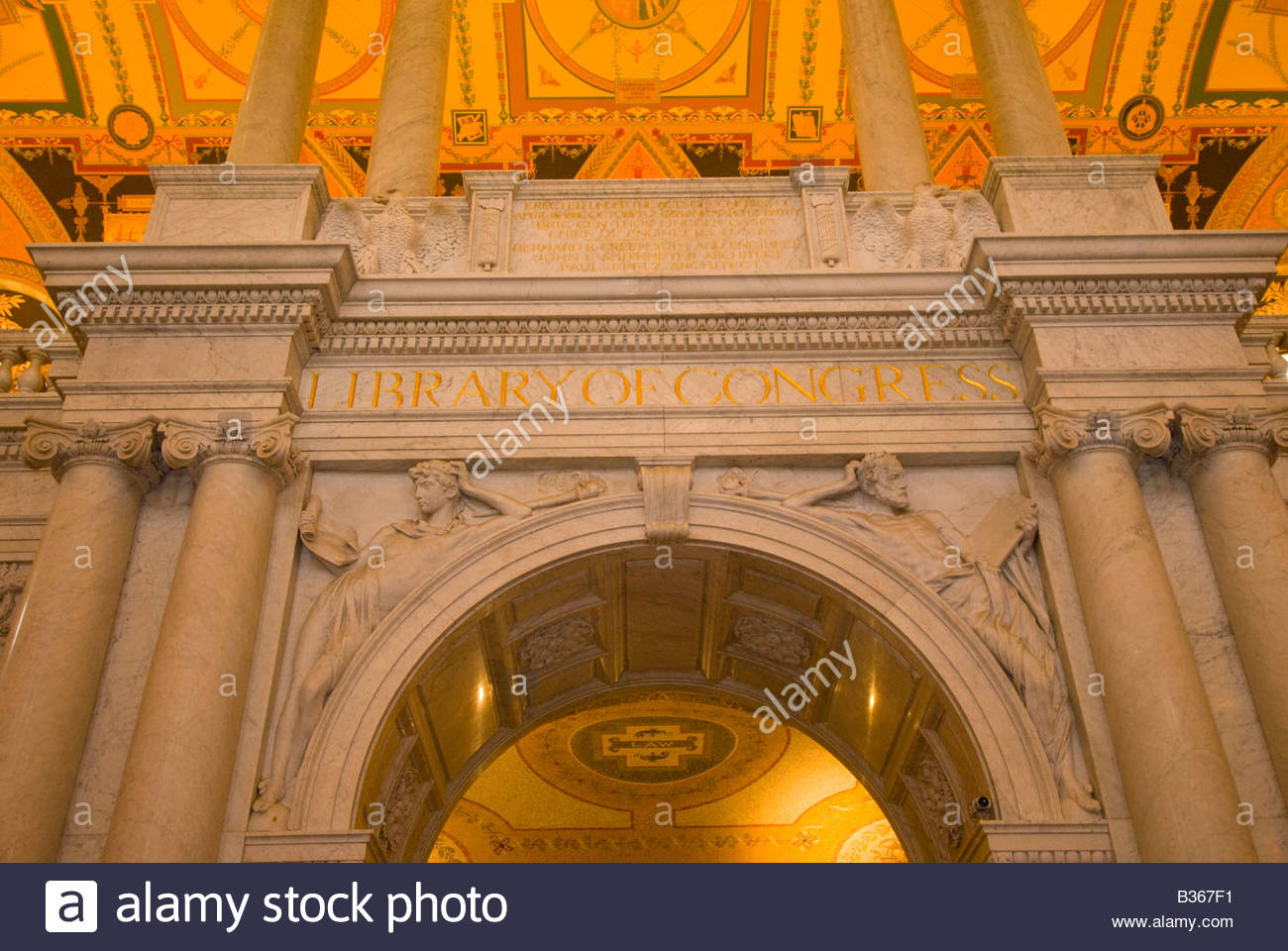Library Of Congress Great Hall Stock Photos & Library Of Congress Great ...