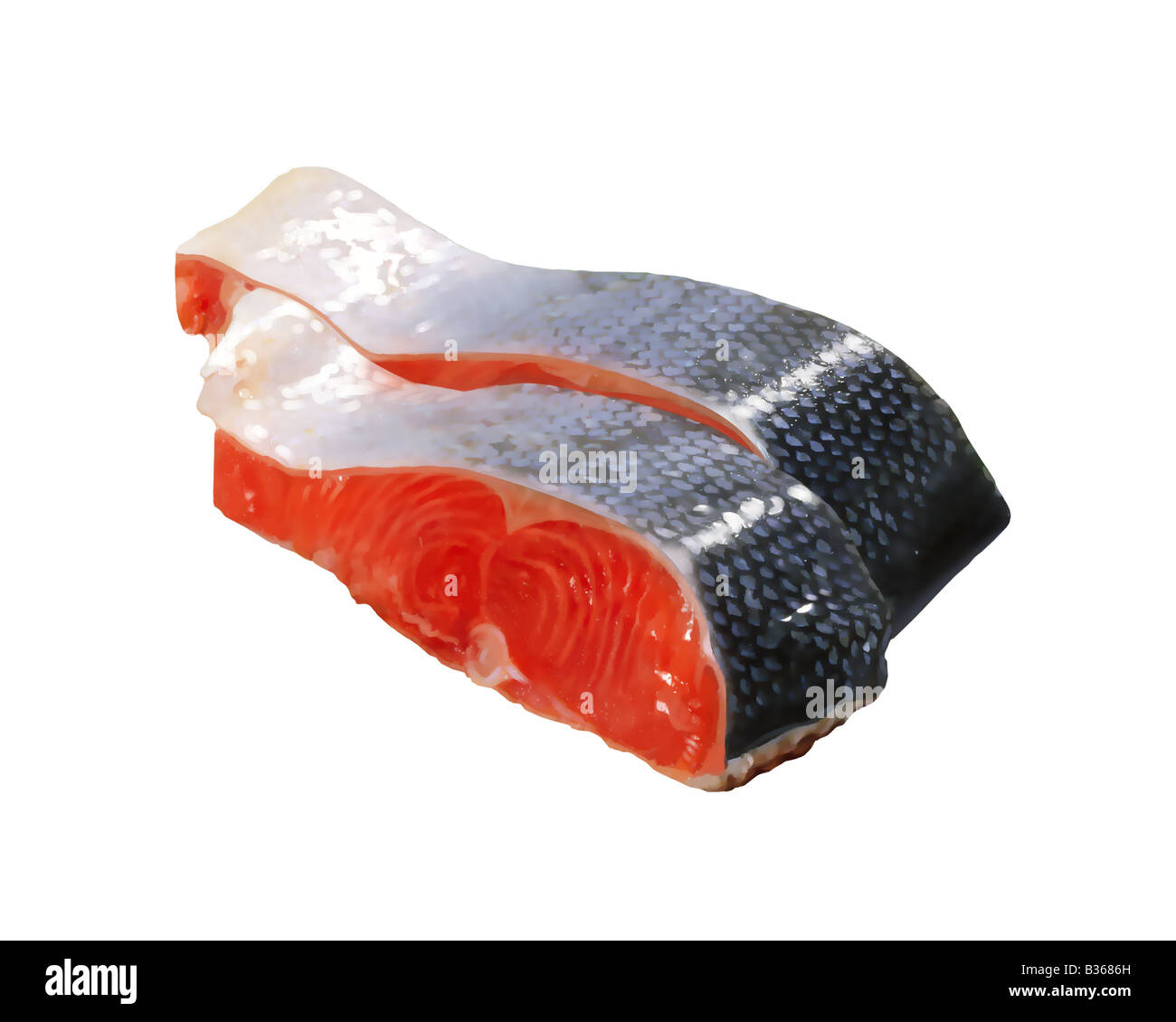 Food salmon illustration Cut Out Stock Images & Pictures - Alamy