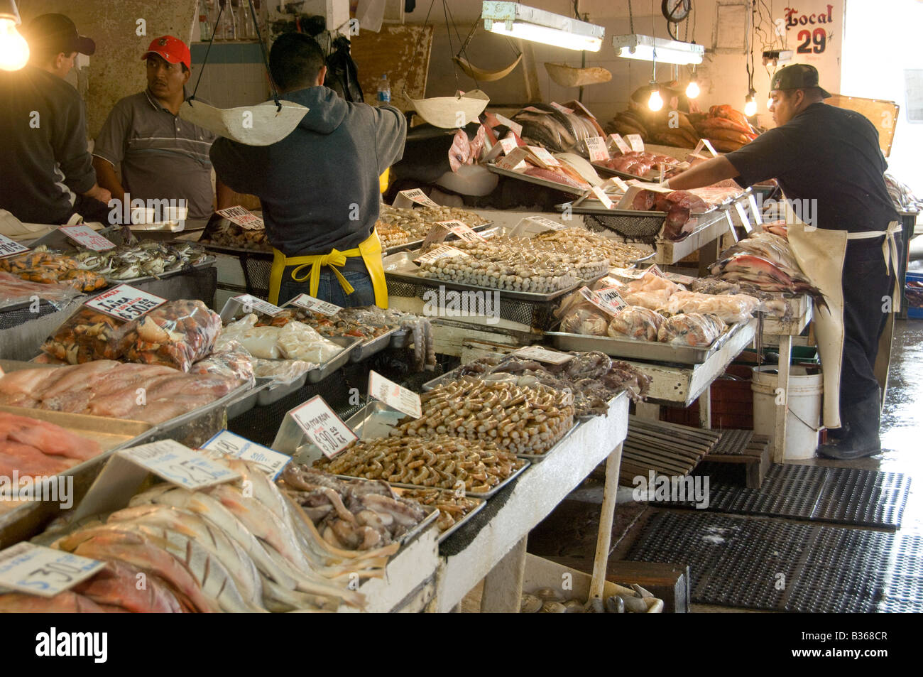 Ensenada Fish Market on the Wharf by the Harbor Stock Photo - Alamy