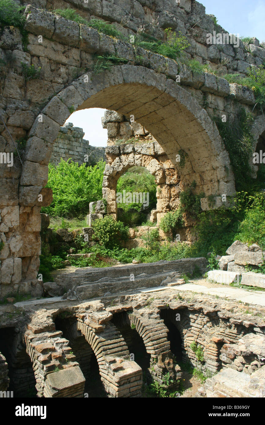 Ancient ruins at Perge, Antalya, Turkey Stock Photo - Alamy