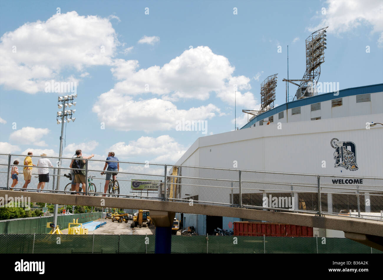 Detroit s Tiger Stadium being torn down on Monday July 14 2008 Stock ...