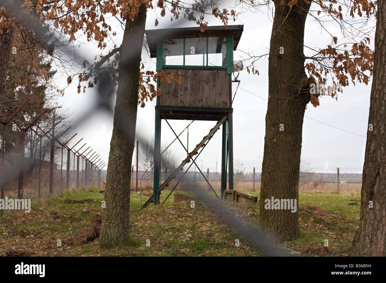 Tower on an ex-Soviet and Polish military base in Redzikowo, Poland ...