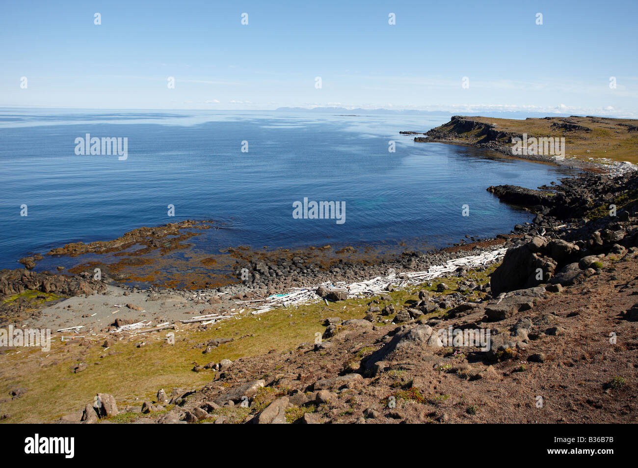 Scenery and wide open area in Bjarnarfjordur at Strandir Iceland Stock ...