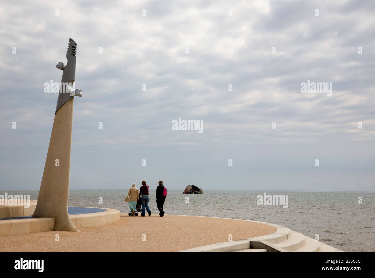Promenade at Cleveleys Stock Photo - Alamy