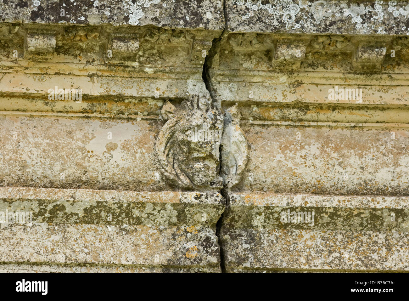 Lions Head Stone Carving at Roman Ruins of Hosn Suleiman Temple in ...
