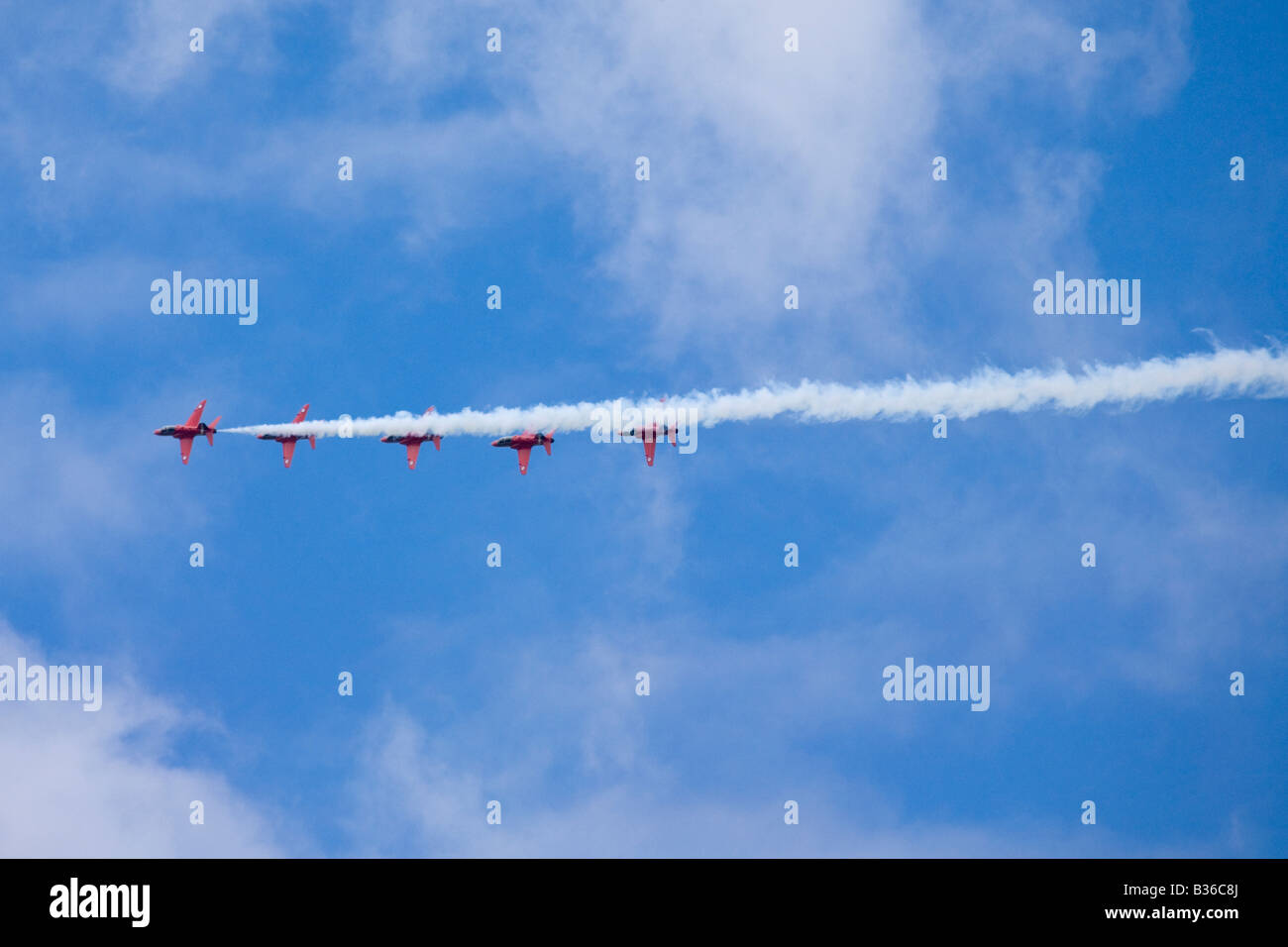 The Red Arrows at Farnborough International Airshow July 2008 Stock ...