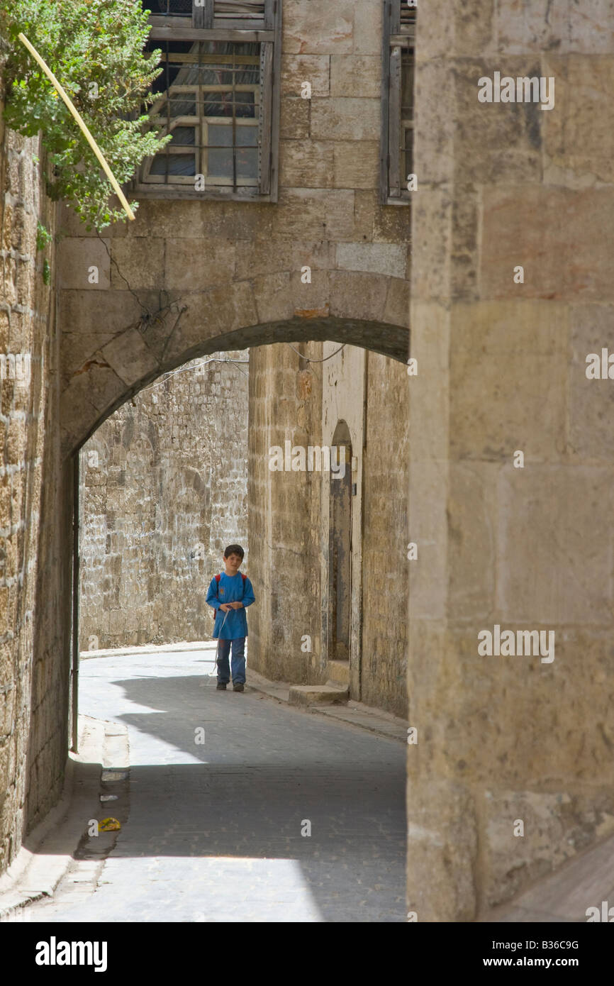 Schoolboy walking city hi-res stock photography and images - Alamy